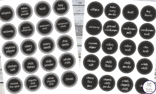 DIY Spice Labels - Simple Living. Creative Learning