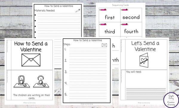 How to Send a Valentine Sequencing Printables - Simple Living. Creative ...