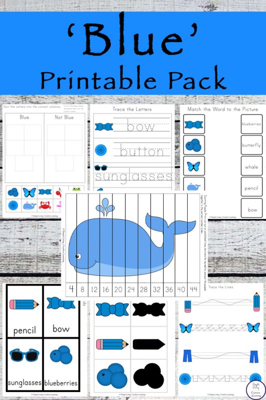 Blue Printable Pack - Simple Living. Creative Learning