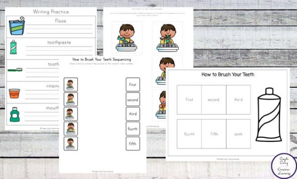 How to Brush Your Teeth Sequencing Pack - Simple Living. Creative Learning