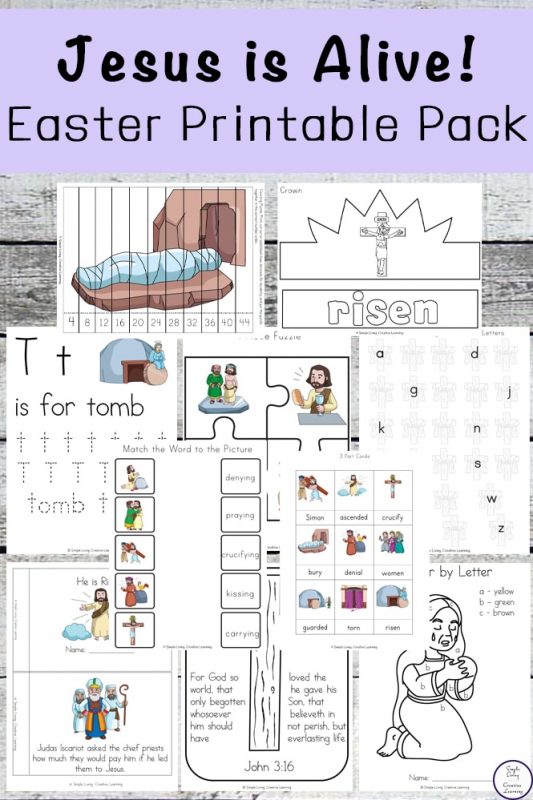 Jesus is Alive! Easter Printable Pack - Simple Living. Creative Learning