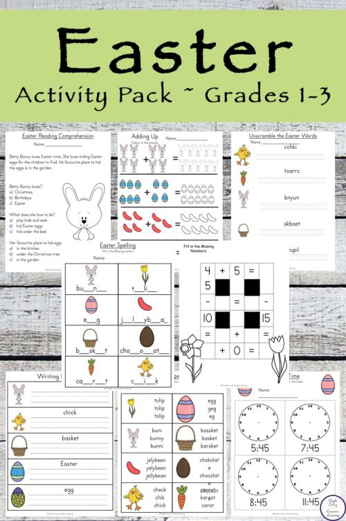 Easter Activity Pack ~ Grades 1 - 3 - Simple Living. Creative Learning