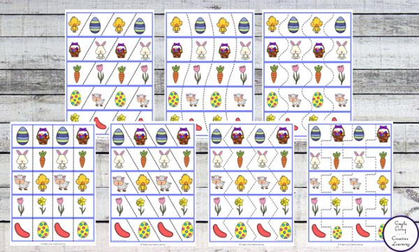 Easter Tracing and Cutting Strips - Simple Living. Creative Learning