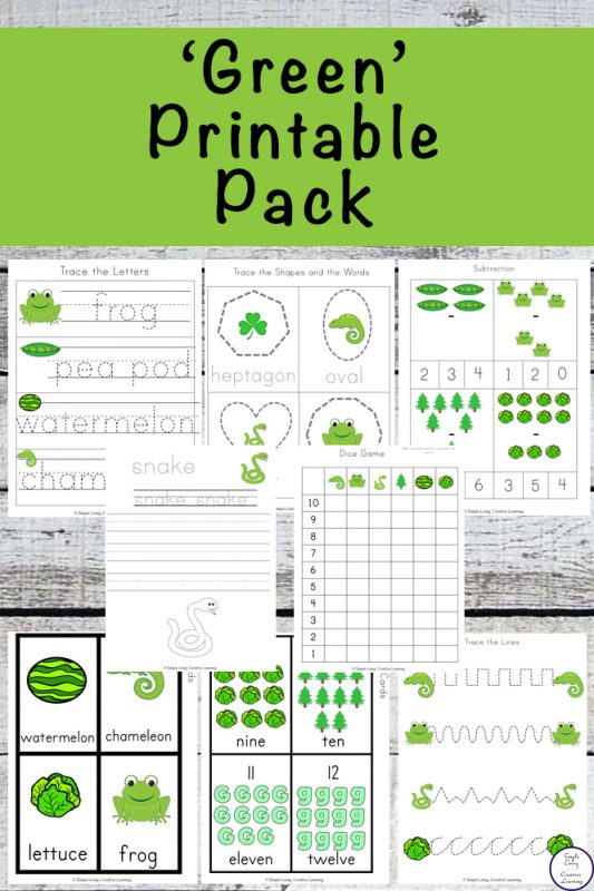 Green Printable Pack - Simple Living. Creative Learning