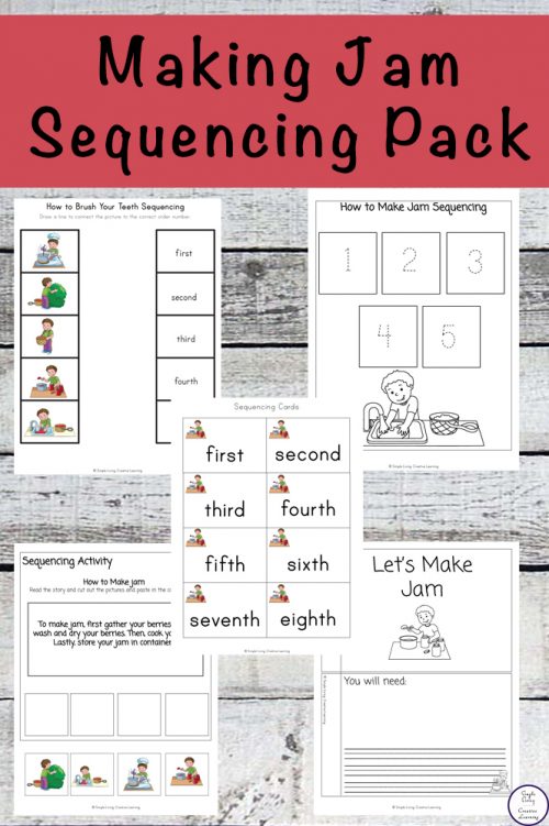 Making Jam Sequencing Pack - Simple Living. Creative Learning