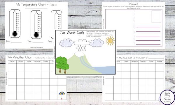 Printable Weather Unit {Grades 1 through 3} - Simple Living. Creative ...