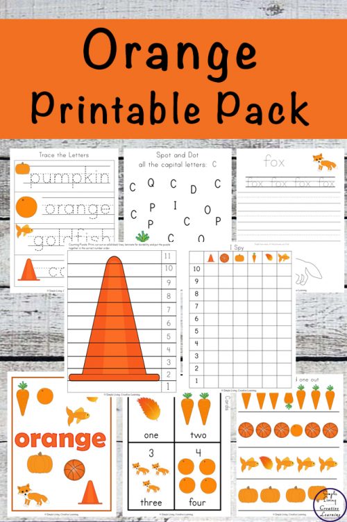 Orange Printable Pack - Simple Living. Creative Learning