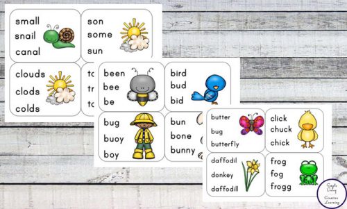 Spring Spell and Clip Cards - Simple Living. Creative Learning