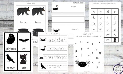 Black Printable Pack - Simple Living. Creative Learning