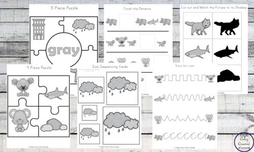 Gray / Grey Printable Pack - Simple Living. Creative Learning