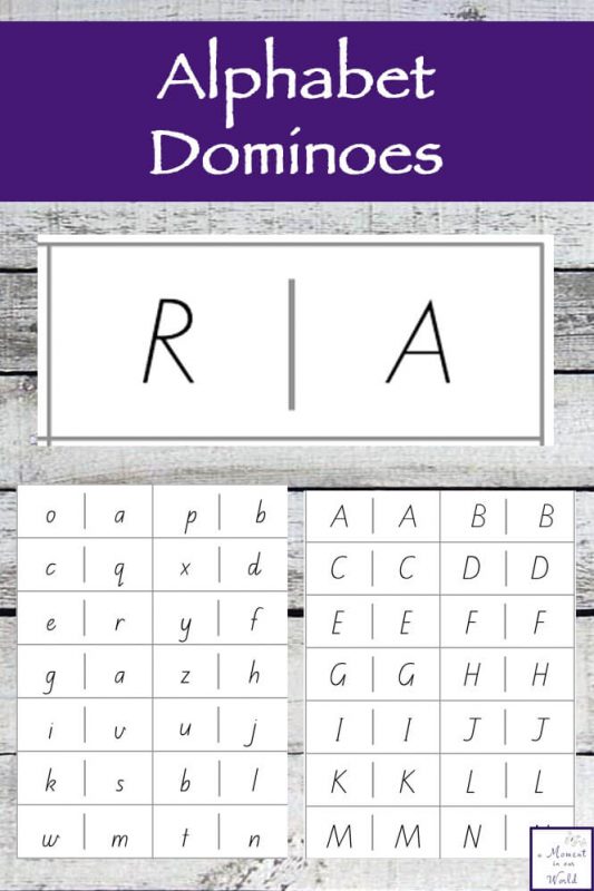 Alphabet Dominoes - Friday Freebie - A Moment in our World