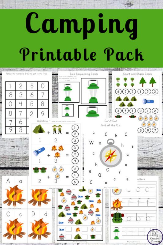 Camping Printable Pack - Simple Living. Creative Learning