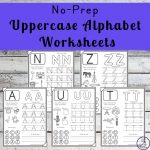 No-Prep Uppercase Alphabet Worksheets - Simple Living. Creative Learning