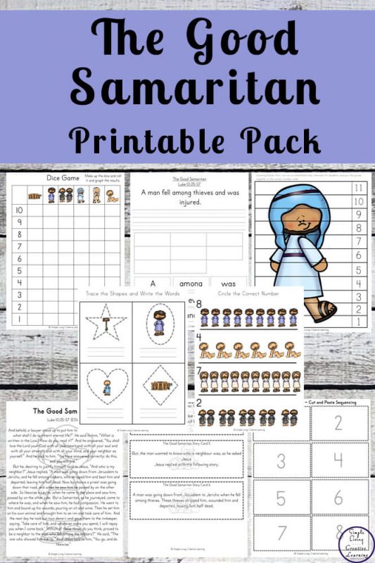 The Good Samaritan Printable Pack - Simple Living. Creative Learning