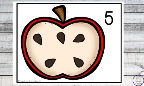 Apple Seed Counting Mats - Simple Living. Creative Learning