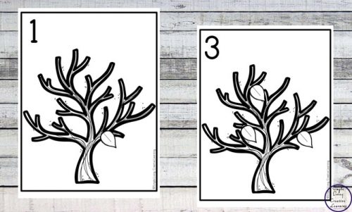 Fall Leaf Counting Mats - Simple Living. Creative Learning