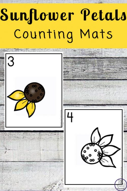 Sunflower Petal Counting Mats - Simple Living. Creative Learning