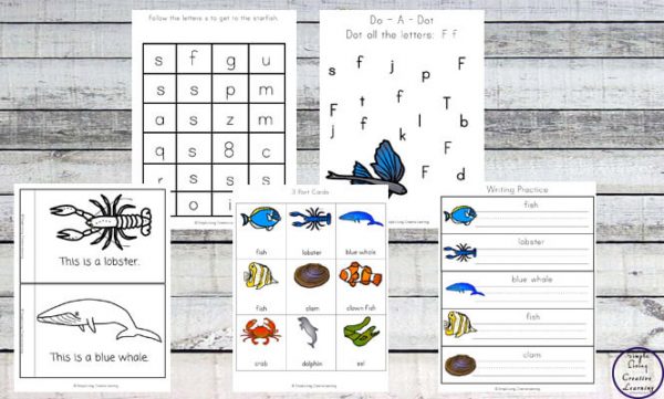 Ocean Animals Printable Pack - Simple Living. Creative Learning