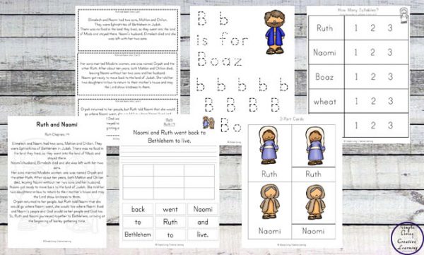 Ruth and Naomi Printable Pack - Simple Living. Creative Learning