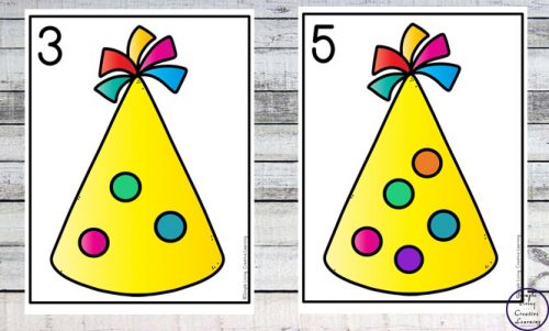 Party Hat Counting Mats - Simple Living. Creative Learning