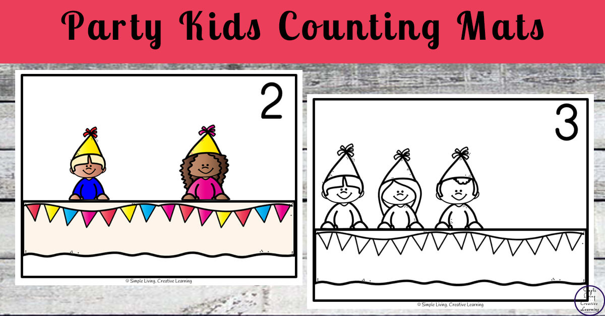 Party Kids Counting Mats - Simple Living. Creative Learning