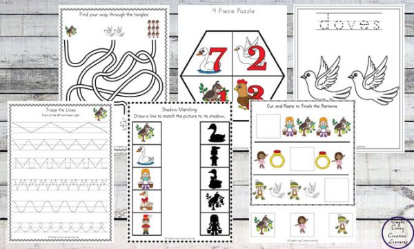 12 Days of Christmas Printable Pack - Simple Living. Creative Learning