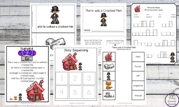 There was a Crooked Man Printable Pack - Simple Living. Creative Learning