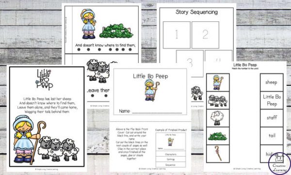 Little Bo Peep Printable Pack - Simple Living. Creative Learning