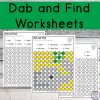 Dab and Find Worksheets (Numbers) - Simple Living. Creative Learning