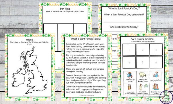 St. Patrick's Day History Worksheets - Simple Living. Creative Learning