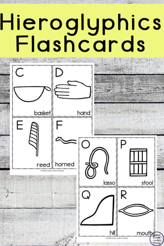 Egyptian Hieroglyphic Flashcards - Simple Living. Creative Learning