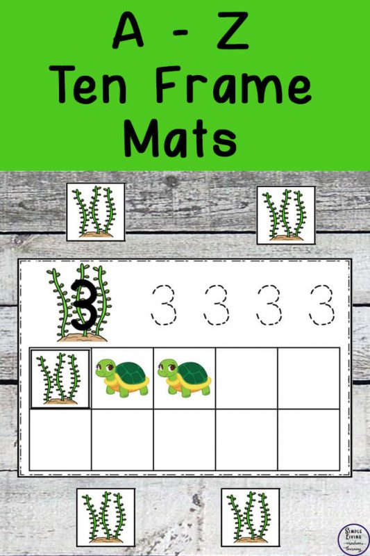 A - Z Ten Frame Mats - Simple Living. Creative Learning