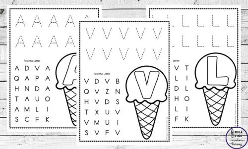 Ice Cream Themed Alphabet Worksheets - Simple Living. Creative Learning