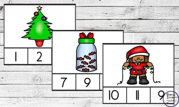 Christmas Counting Cards - Simple Living. Creative Learning
