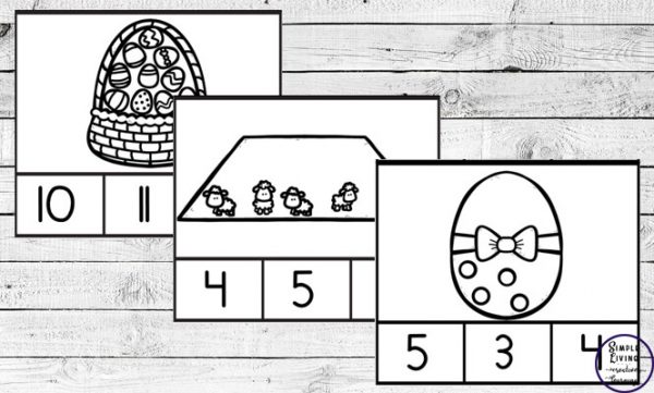 Easter Counting Cards - Simple Living. Creative Learning