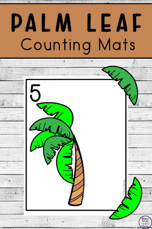 Palm Tree Leaves Counting Mats - Simple Living. Creative Learning