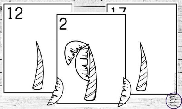 Palm Tree Leaves Counting Mats - Simple Living. Creative Learning