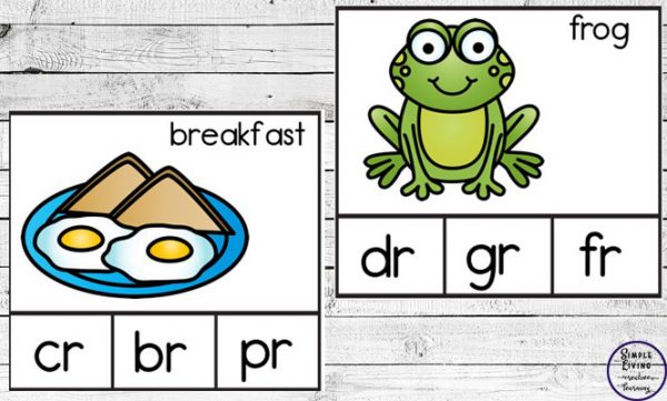 R Beginning Blend Clip Cards - Simple Living. Creative Learning