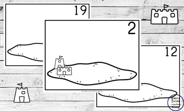 Sandcastle Counting Mats - Simple Living. Creative Learning