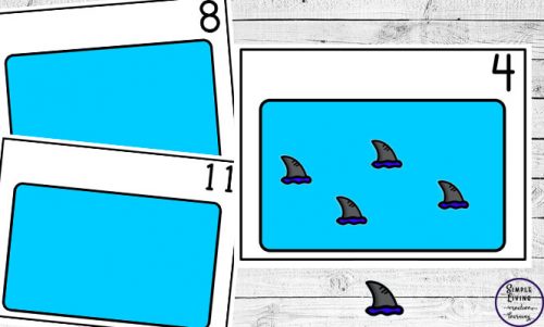 Shark Counting Mats - Simple Living. Creative Learning