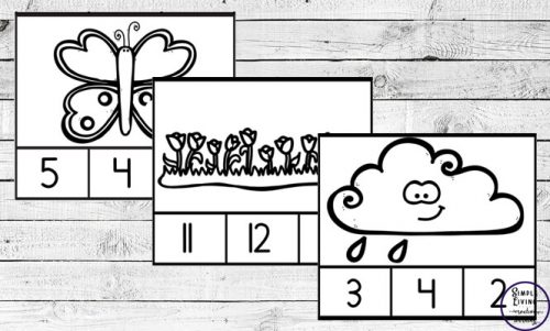 Spring Counting Cards - Simple Living. Creative Learning