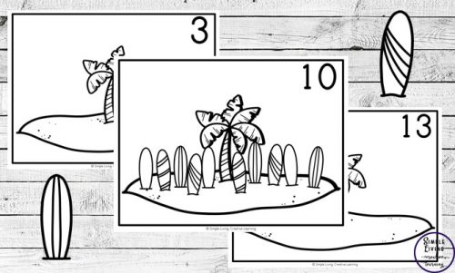 Surfboard Counting Mats - Simple Living. Creative Learning