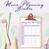 Menu Planning Binder - Simple Living. Creative Learning