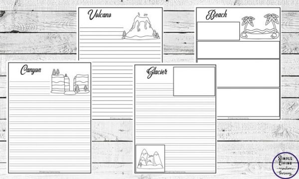 Landforms Notebooking Pages - Simple Living. Creative Learning