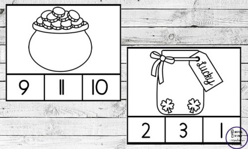 St. Patrick's Day Counting Cards - Simple Living. Creative Learning