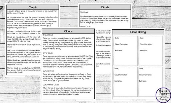 All About Clouds Flip Book - Simple Living. Creative Learning