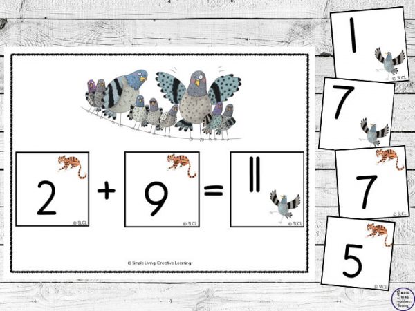 Pigeon Math Cards for 1 - 12 - Simple Living. Creative Learning