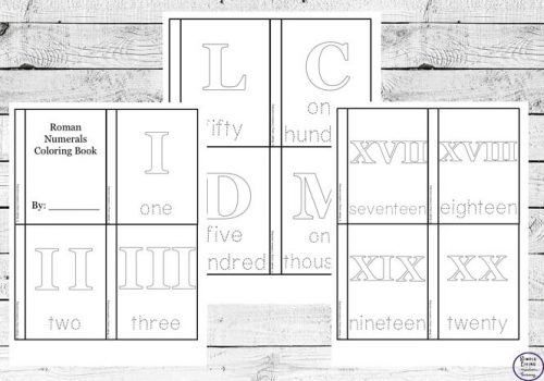 Roman Numeral Colouring Pages - Simple Living. Creative Learning