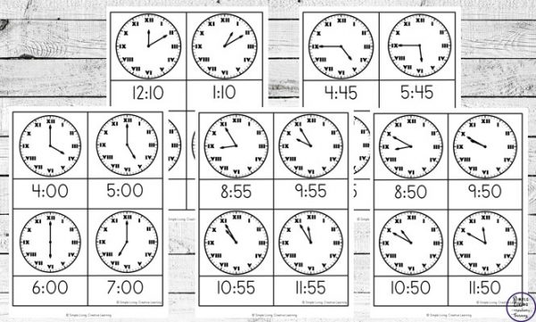 Roman Numeral Time Cards - Simple Living. Creative Learning