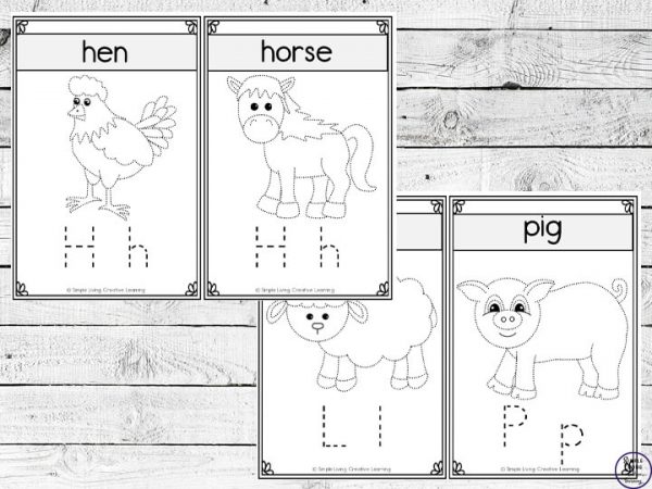 Farm Life Push Pin Worksheets - Simple Living. Creative Learning